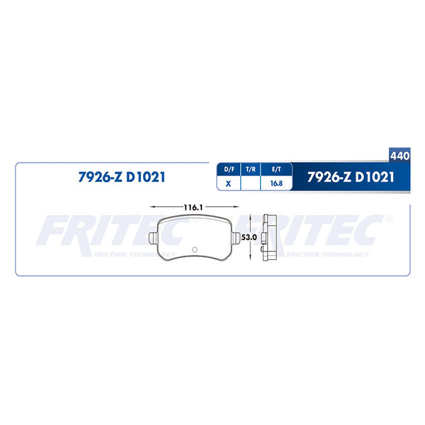 balata para freno de disco fritec formula azul trasera para ford truck ...